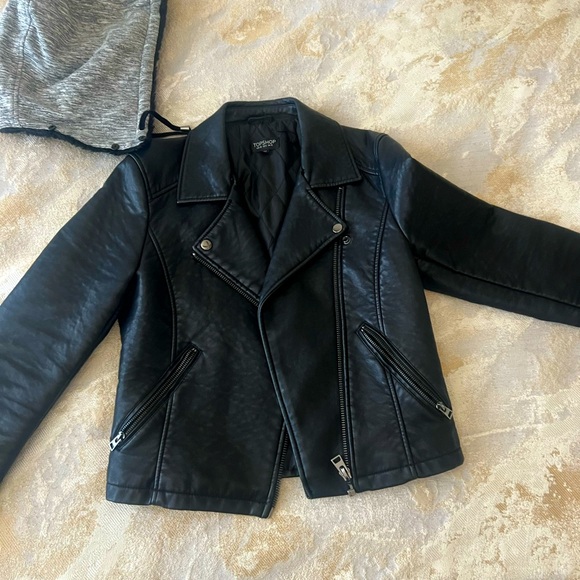 Topshop | Jackets & Coats | Topshop Leather Jacket | Poshmark